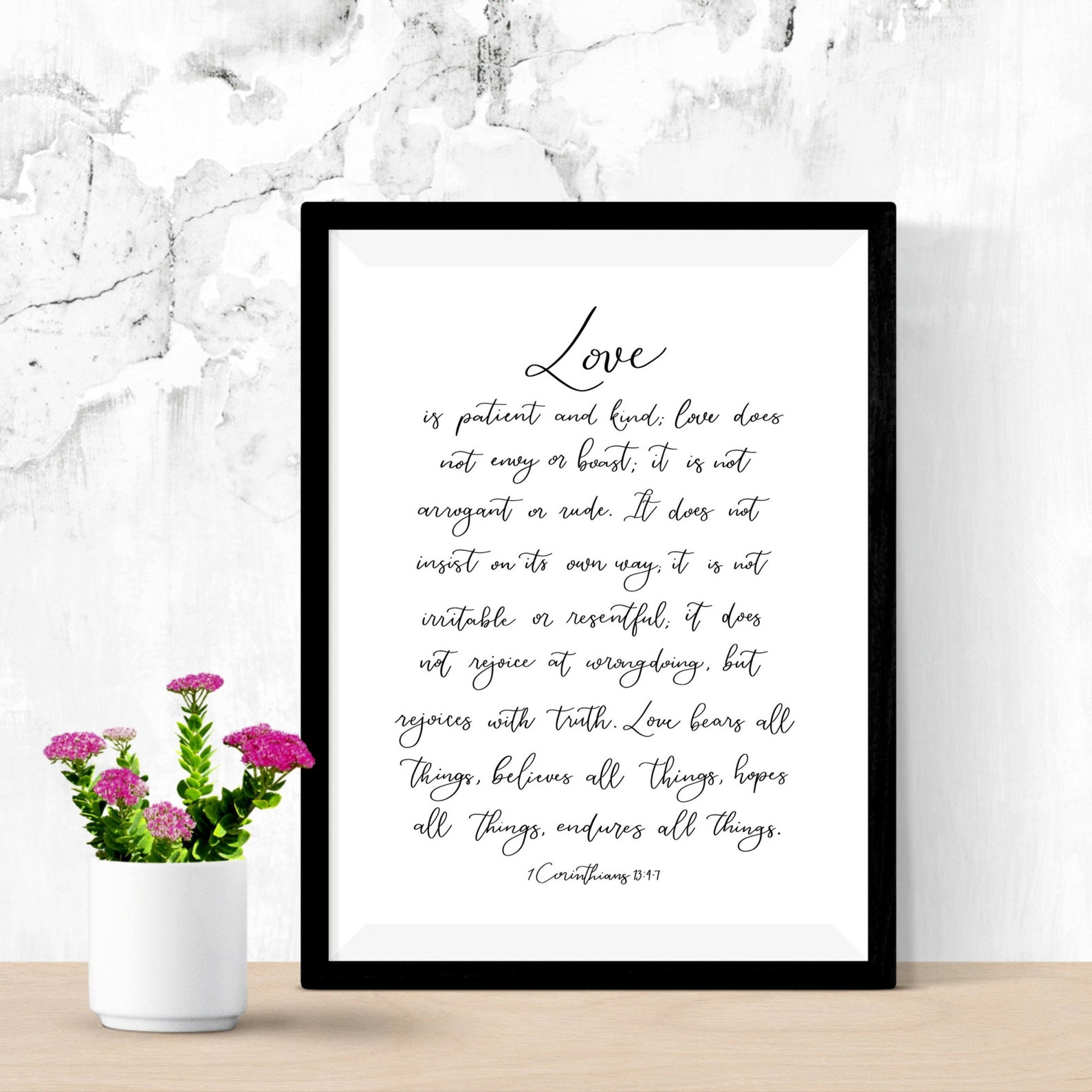 1 Corinthians 13 Wall Art, Printable Bible Verse - Etsy