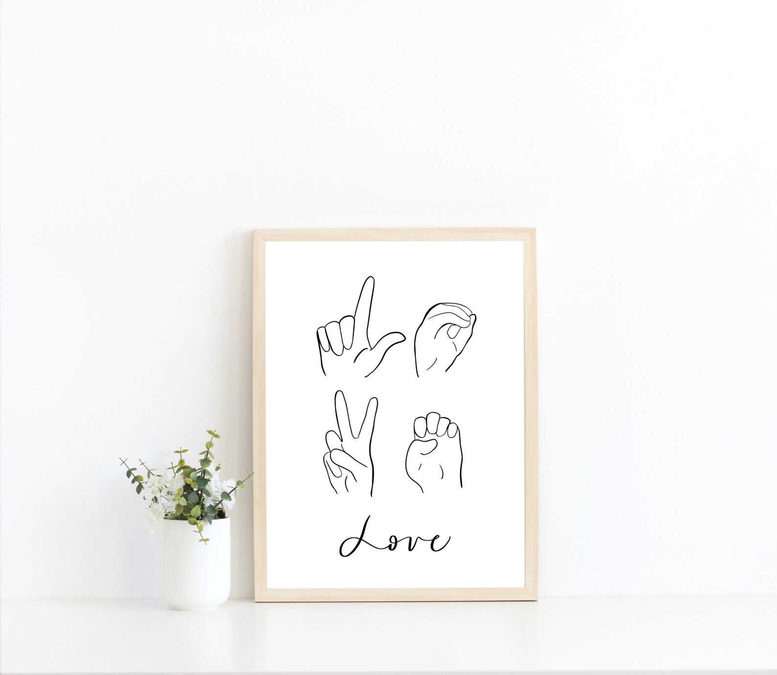 ASL Art, Sign Language Wall Art, Deaf Art, CODA - Etsy
