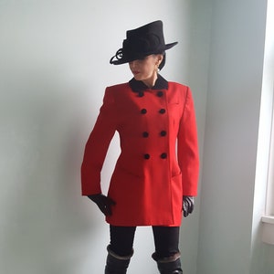 Vintage Mansfield Equestrian Inspired Red Wool Jacket Riding Wool ...
