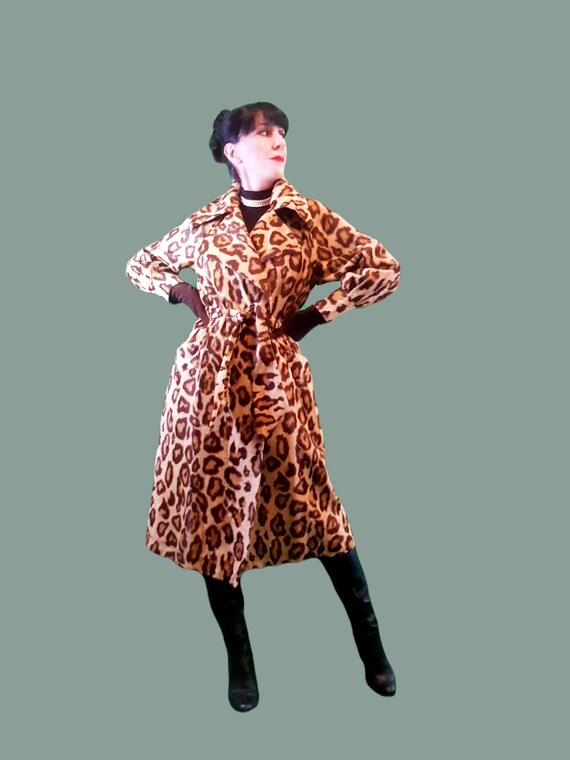 Sensational Jaguar animal print 1970s vintage Jaeger … - Gem