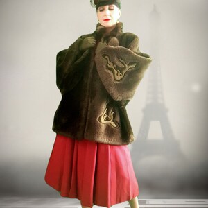 Vintage 1970s 80s Does Edwardian 1930s 1940s 1950s Green Mouton ...