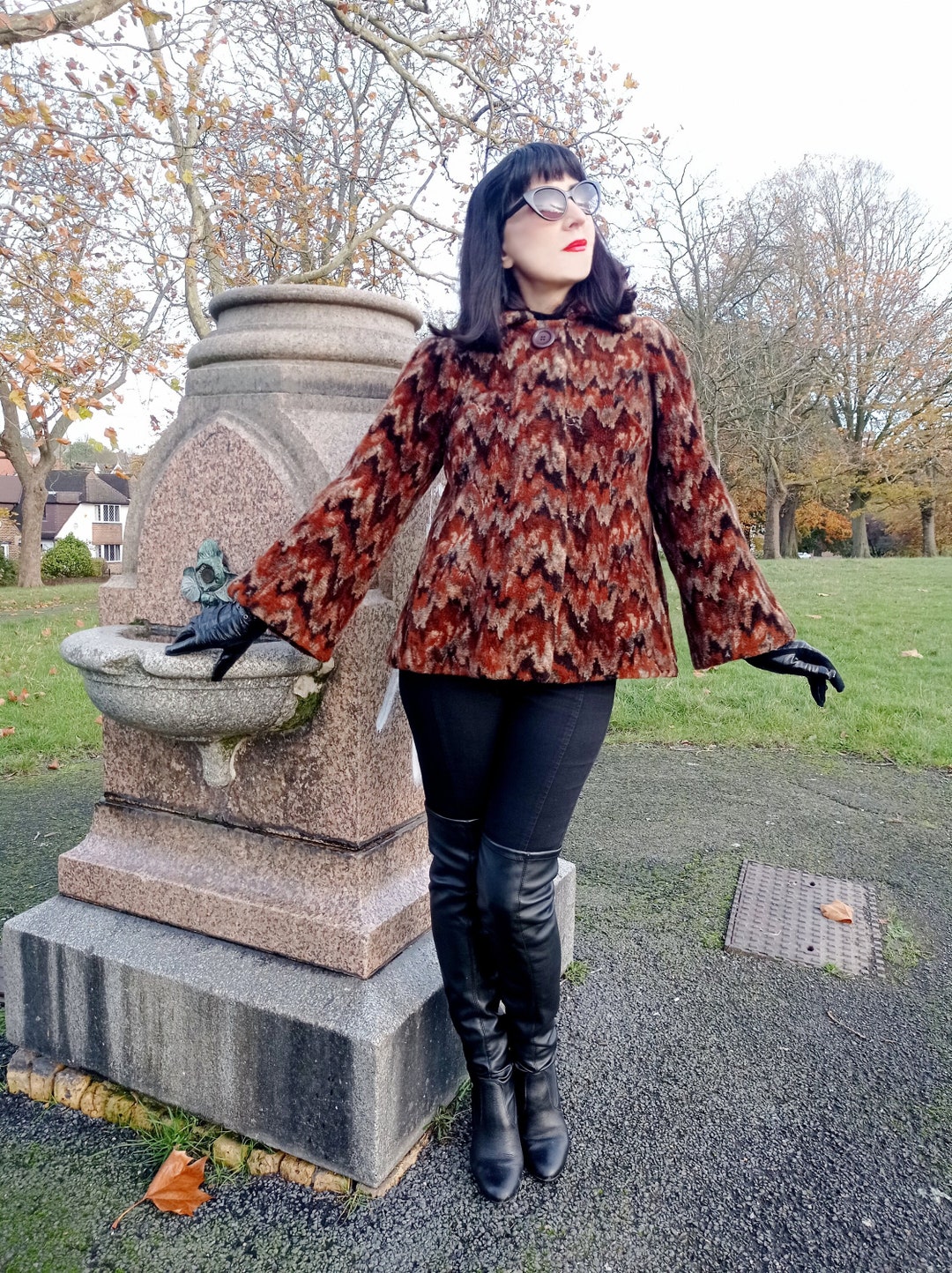 Vintage 70s Borg Faux Fur Jacket: Autumn Glam Rock Style - Etsy