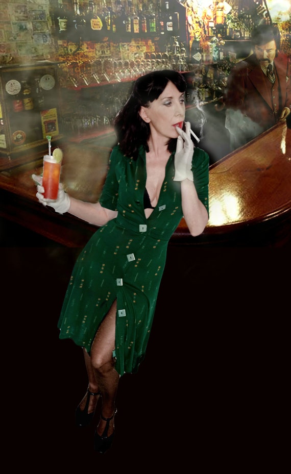 Iconic Vintage Bus Stop dress by Lee Bender 1970s doe… - Gem