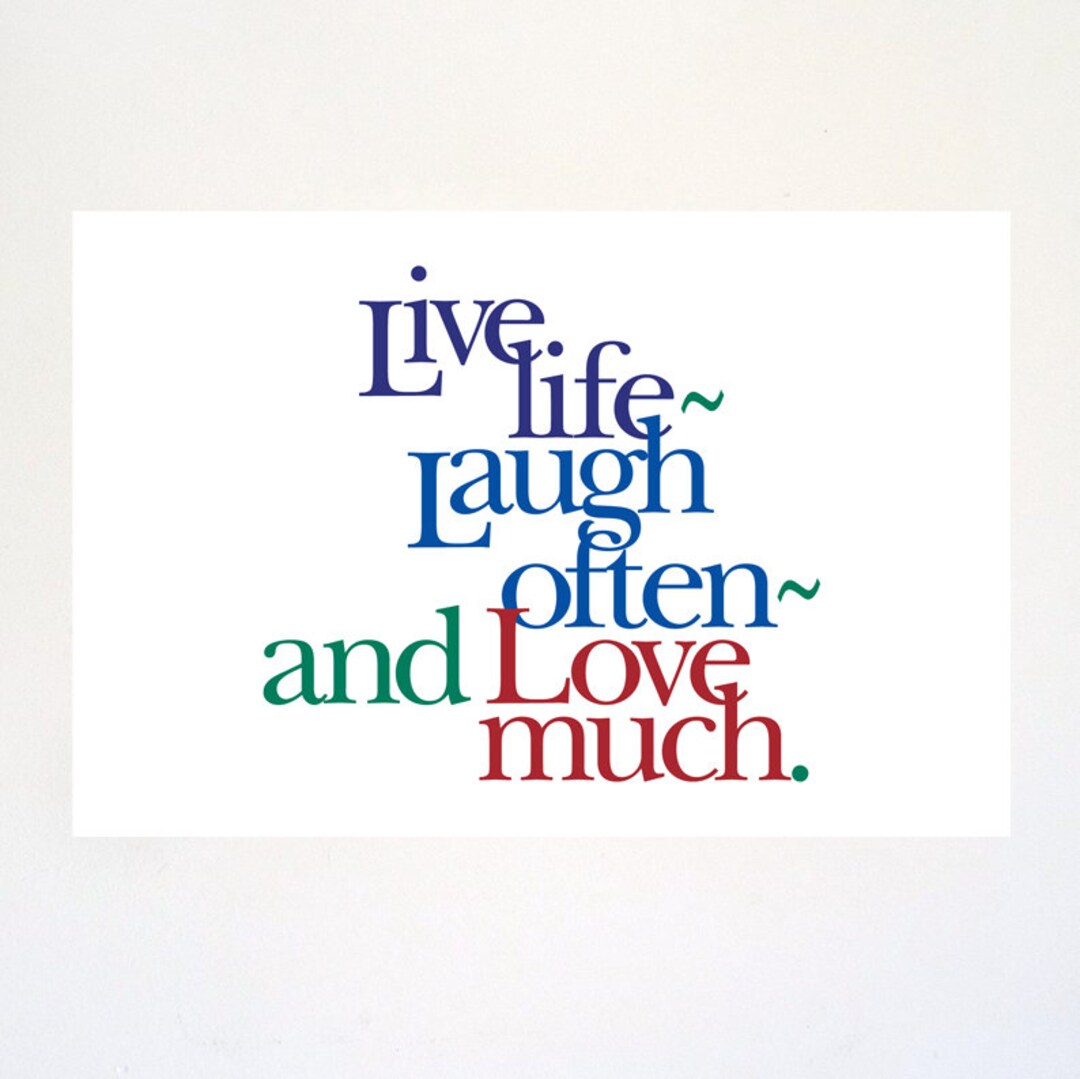 Inspirational Postcard Live Life Laugh Often and Love Much. Postcard - Etsy