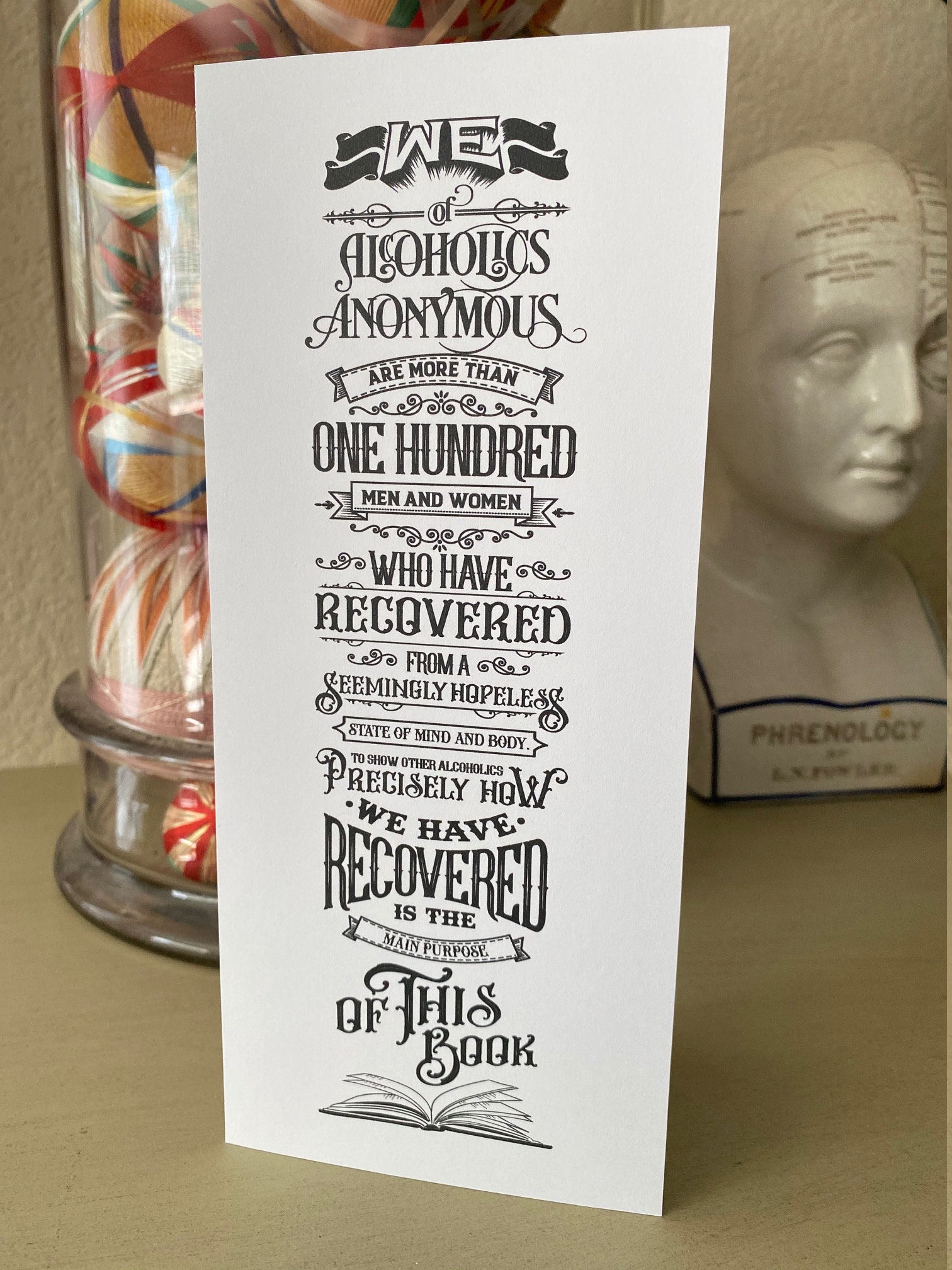 Recovery Anniversary Card We OF Alcoholics Anonymous... - Etsy Denmark