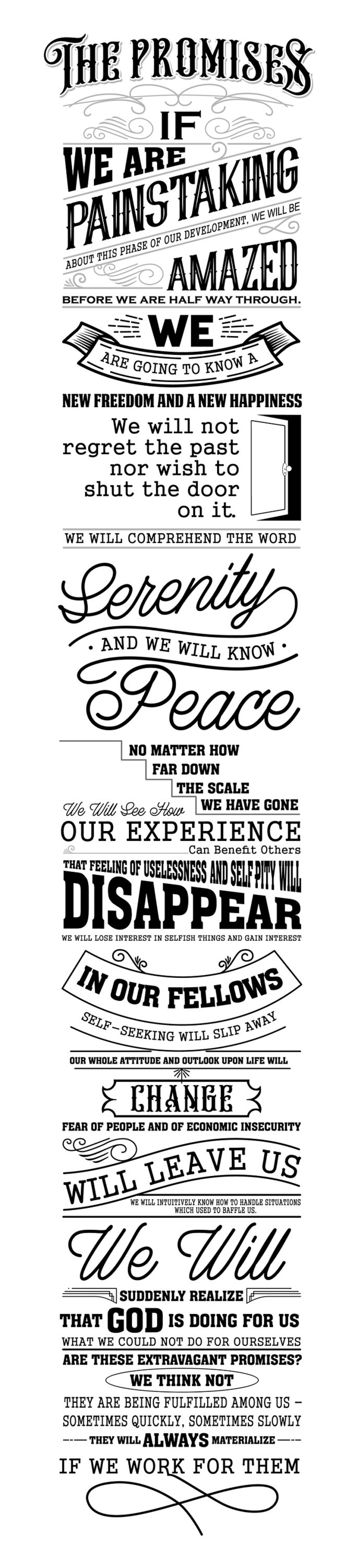 9th Step Promises • Banner • Pease Read Carefully - Etsy