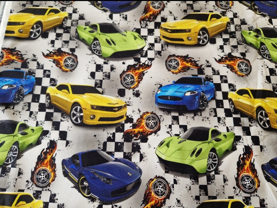 Summer Sweat French Terry Cars Cars 50 Cm X 180 Cm Wide - Etsy