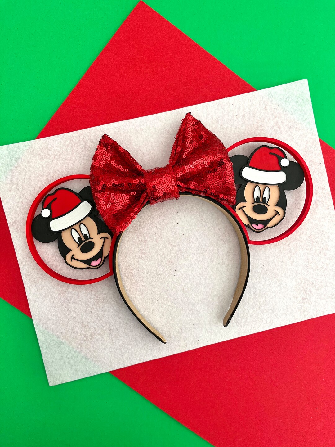Santa Mickey 3d Christmas Ears - Etsy