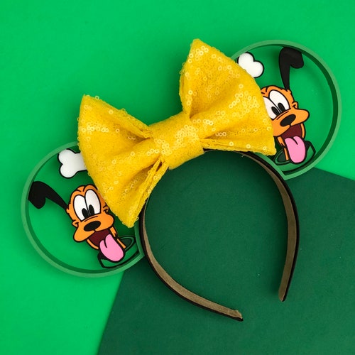 Pluto Dog Inspired Mickey and Minnie Mouse Ears Headband - Etsy
