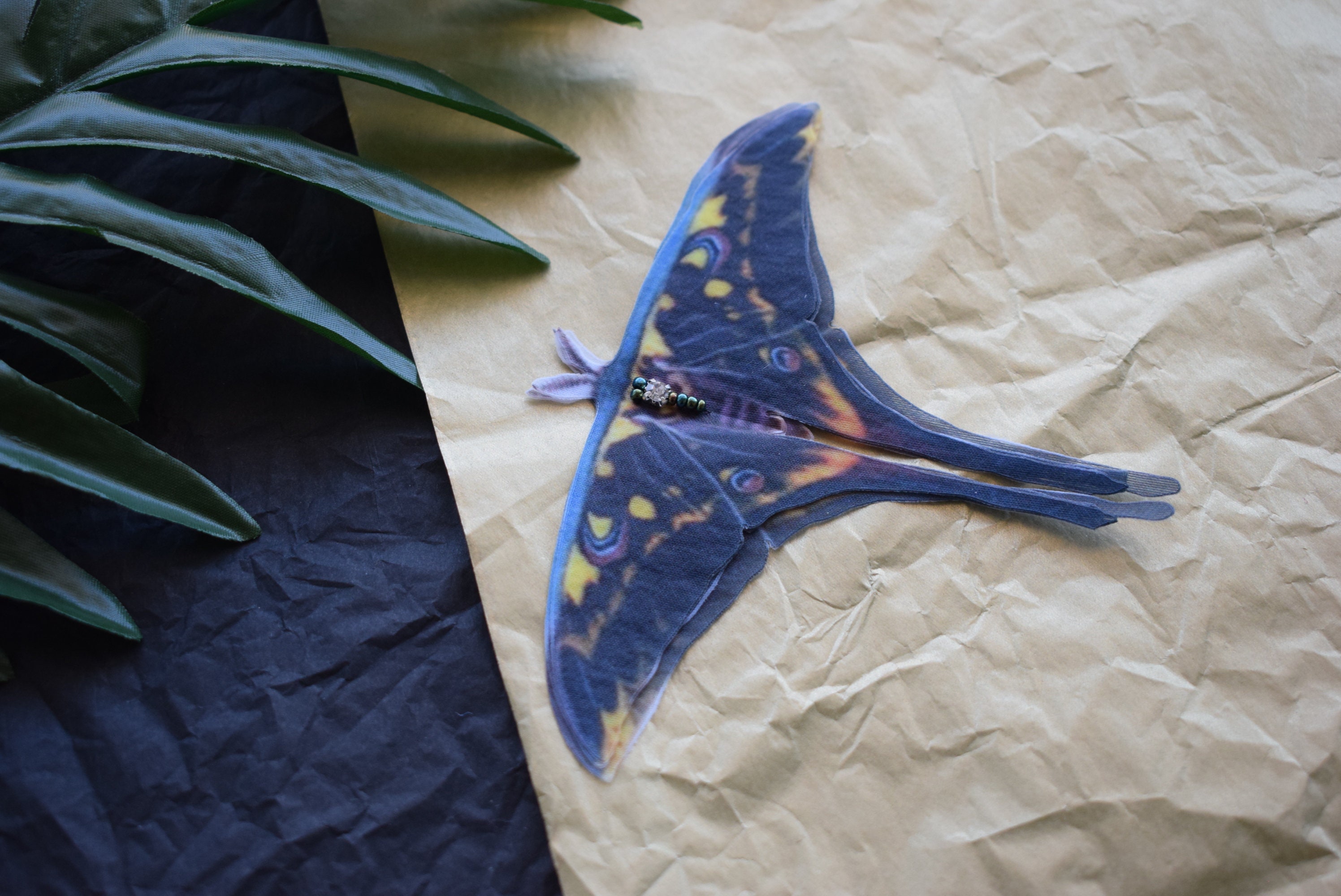 Isis Moon Moth Unique Silk Butterfly Jewelry Hair Clip or - Etsy