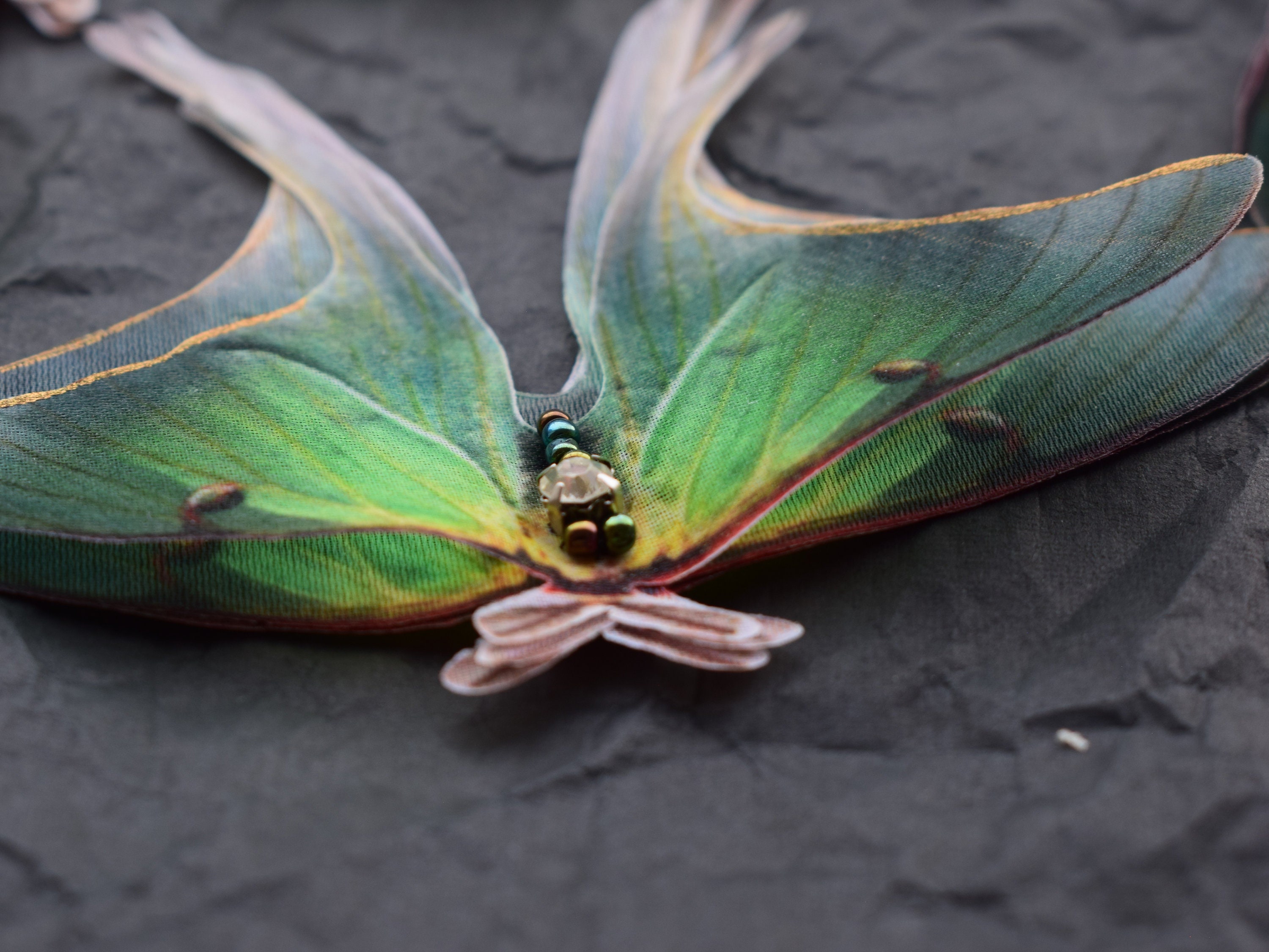 Silk Luna Moth Extra Large Lapel Pin Brooch 3d Three-layered - Etsy UK