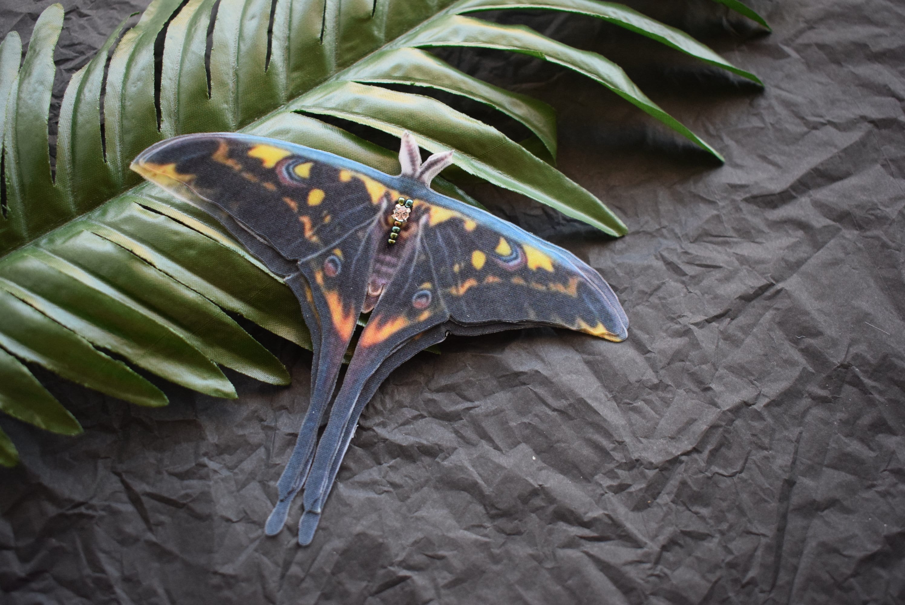 Isis Moon Moth Unique Silk Butterfly Jewelry Hair Clip or - Etsy