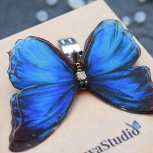 Bridal Blue Butterfly Shoe Clips With Rhinestones - Etsy