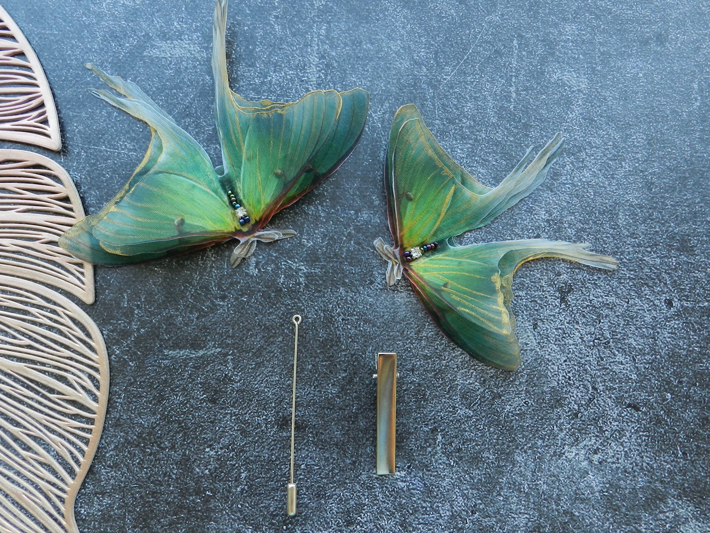 Silk Luna Moth Extra Large Lapel Pin Brooch 3d Three-layered - Etsy UK