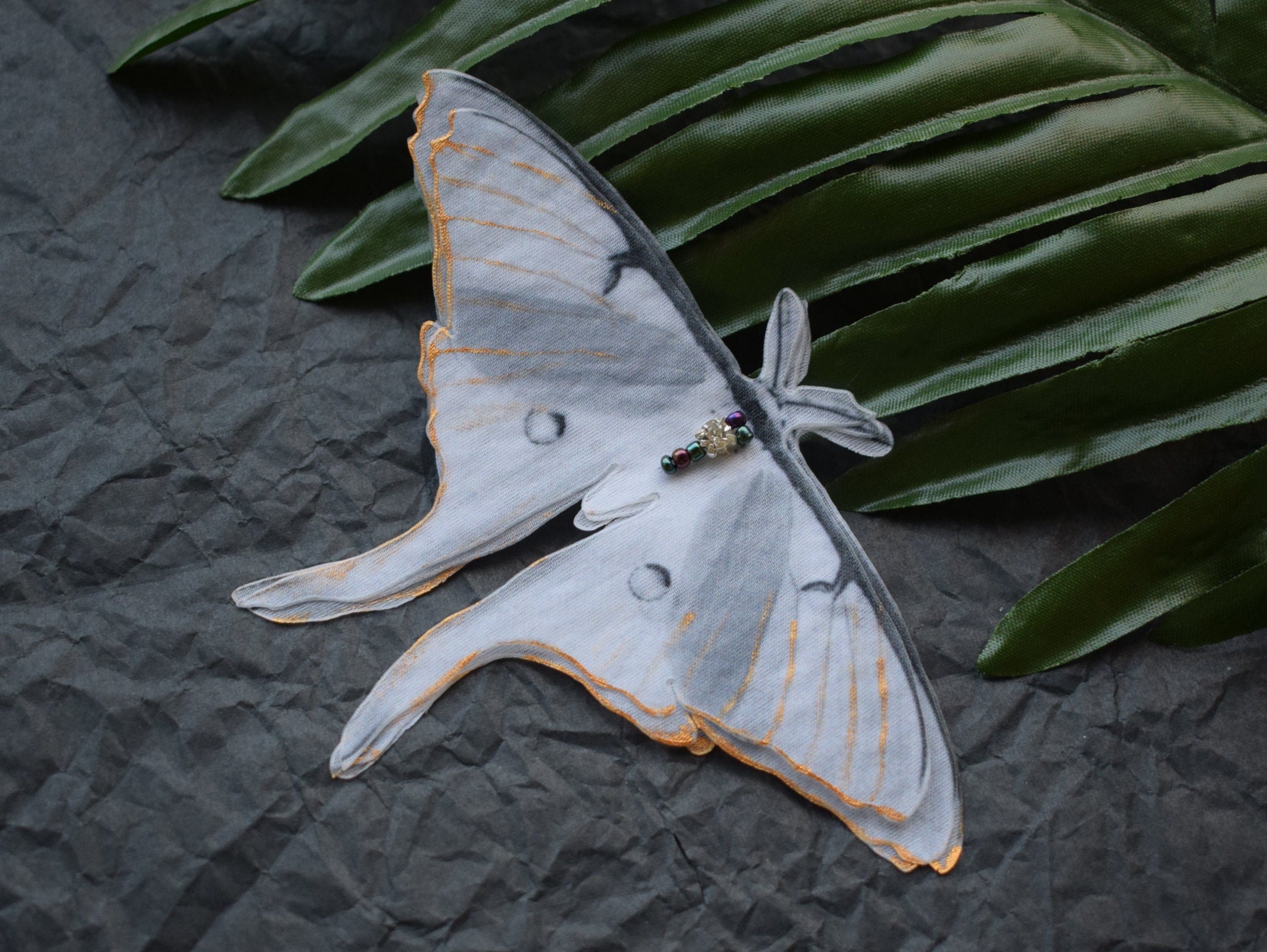 Silver Luna Moth Hair Clips Moving Wings Hair Accessories for - Etsy