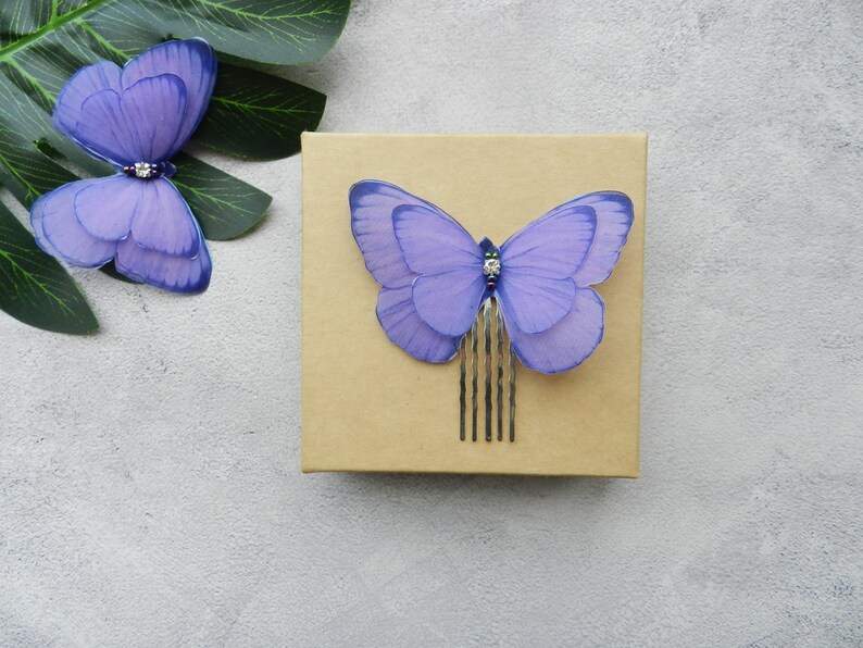 Purple Silk Butterfly Hair Clips Pins or Brooch 3d Three-layer - Etsy