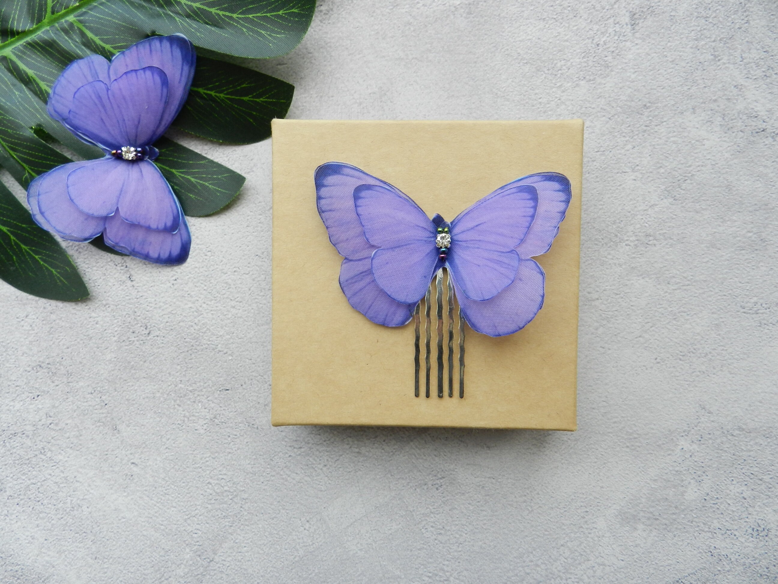 Purple Silk Butterfly Hair Clips Pins or Brooch 3d Three-layer - Etsy