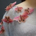 Silk Pink Maple Moth Brooch or Hair Clips Layering Wings - Jewelry for ...