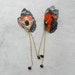 Silk Moth Butterfly Collar Clip Pins With Chains - Collar Brooch ...