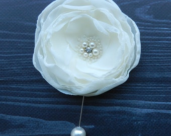 Silk Flower Pin - Etsy