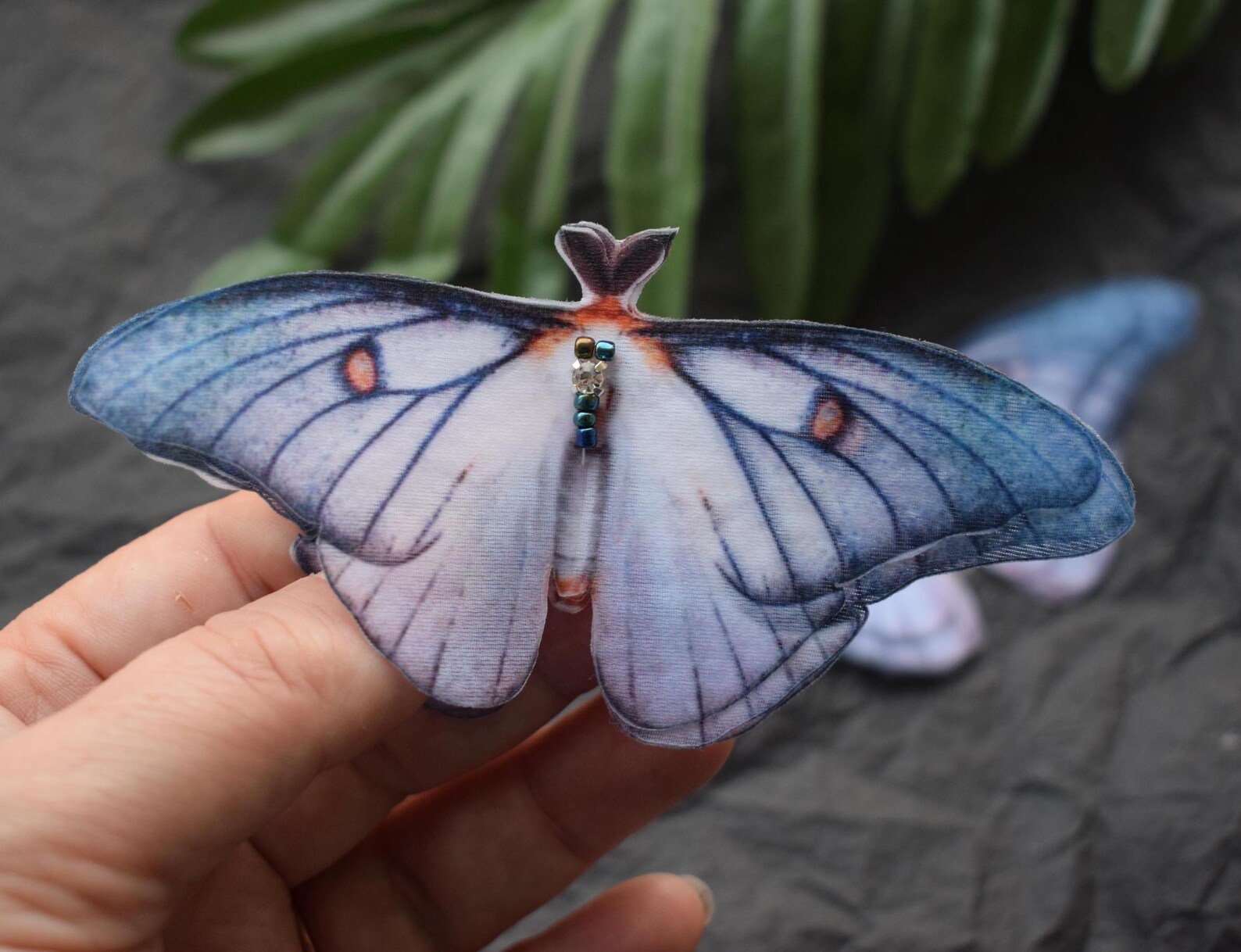 Ghostly Silk Moth Hair Clips, Pins or Brooch With 3d Wings Lightweight ...