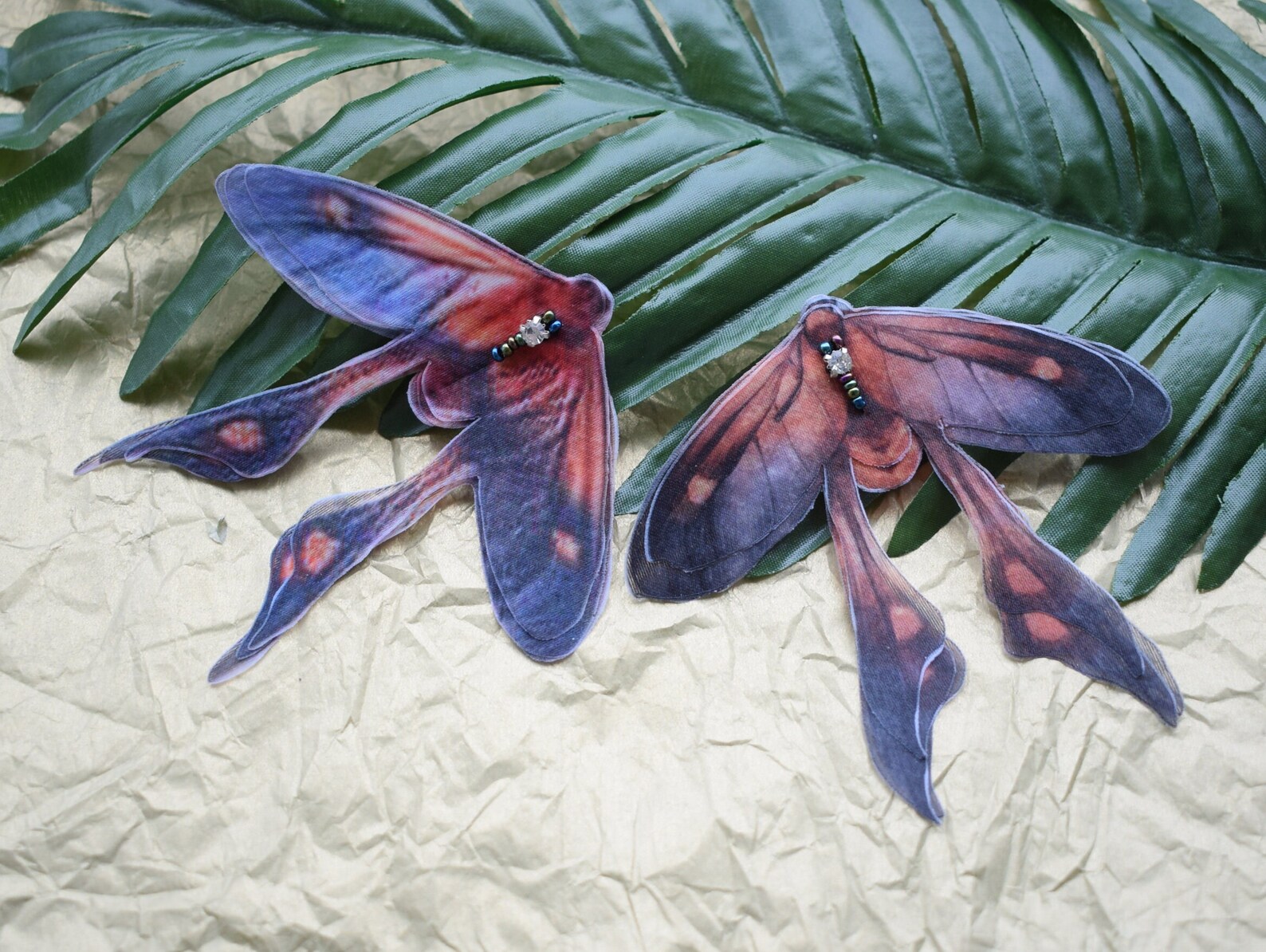 Silk Semioptila Moth Hair Clips With 3d Layeedr Wings Hair - Etsy