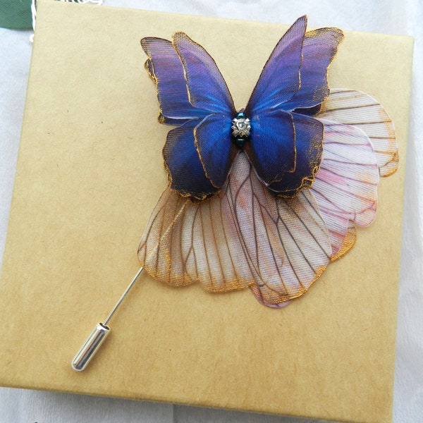 Purple Butterfly Pin - Etsy