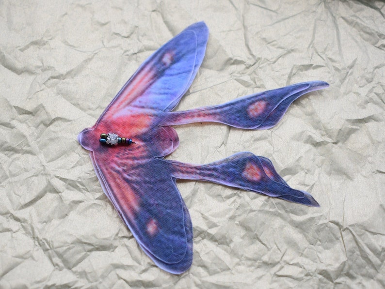 Silk Semioptila Moth Hair Clips With 3d Layeedr Wings Hair - Etsy