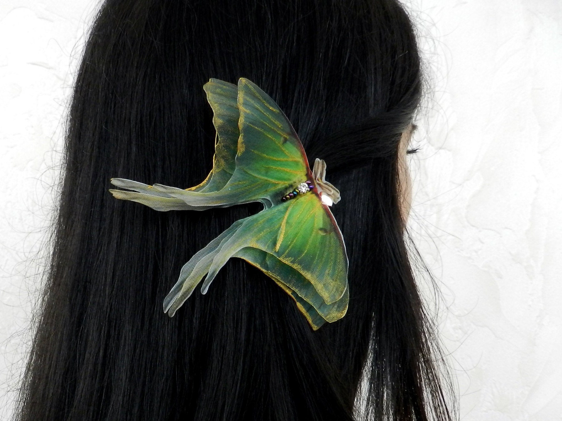 Silk Luna Moth Extra Large Lapel Pin Brooch 3d Three-layered - Etsy UK