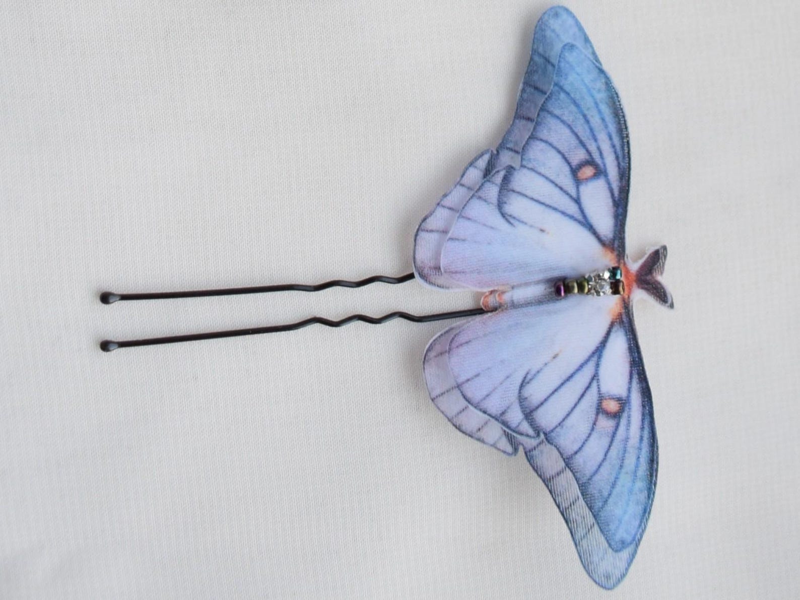 Ghostly Silk Moth Hair Clips, Pins or Brooch With 3d Wings Lightweight ...