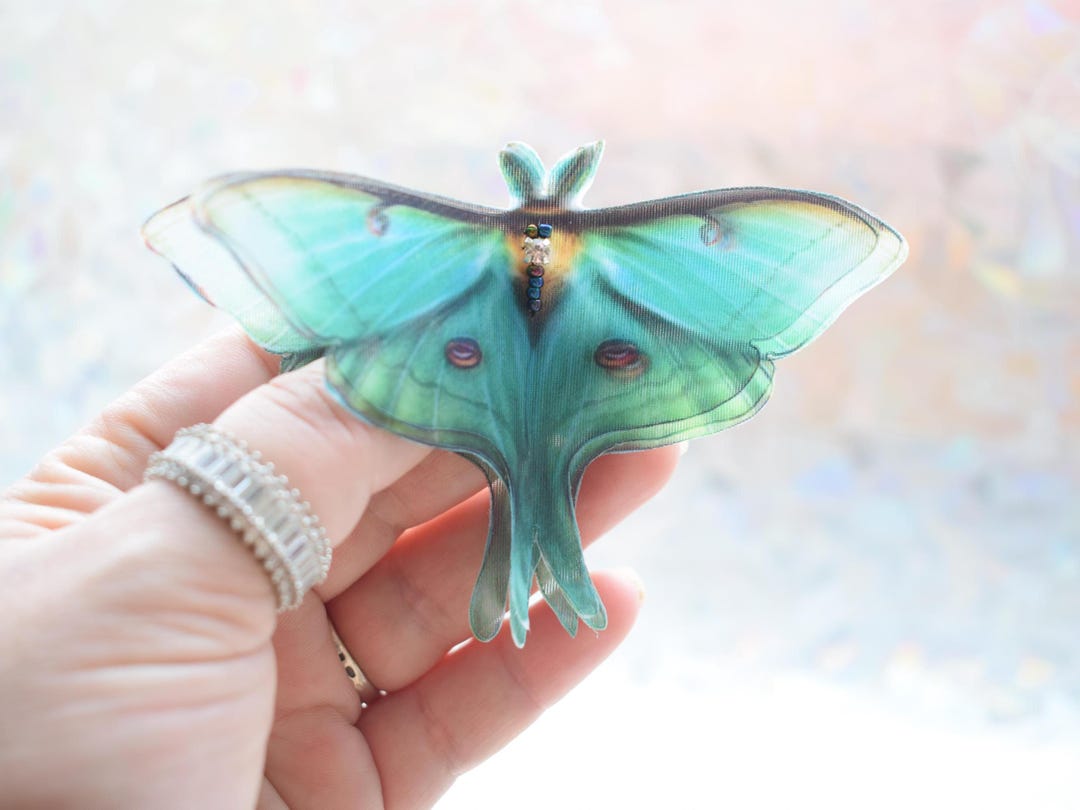 Silk Luna Moth Hair Clips With 3d Wings Lightweight Hair Accessories ...