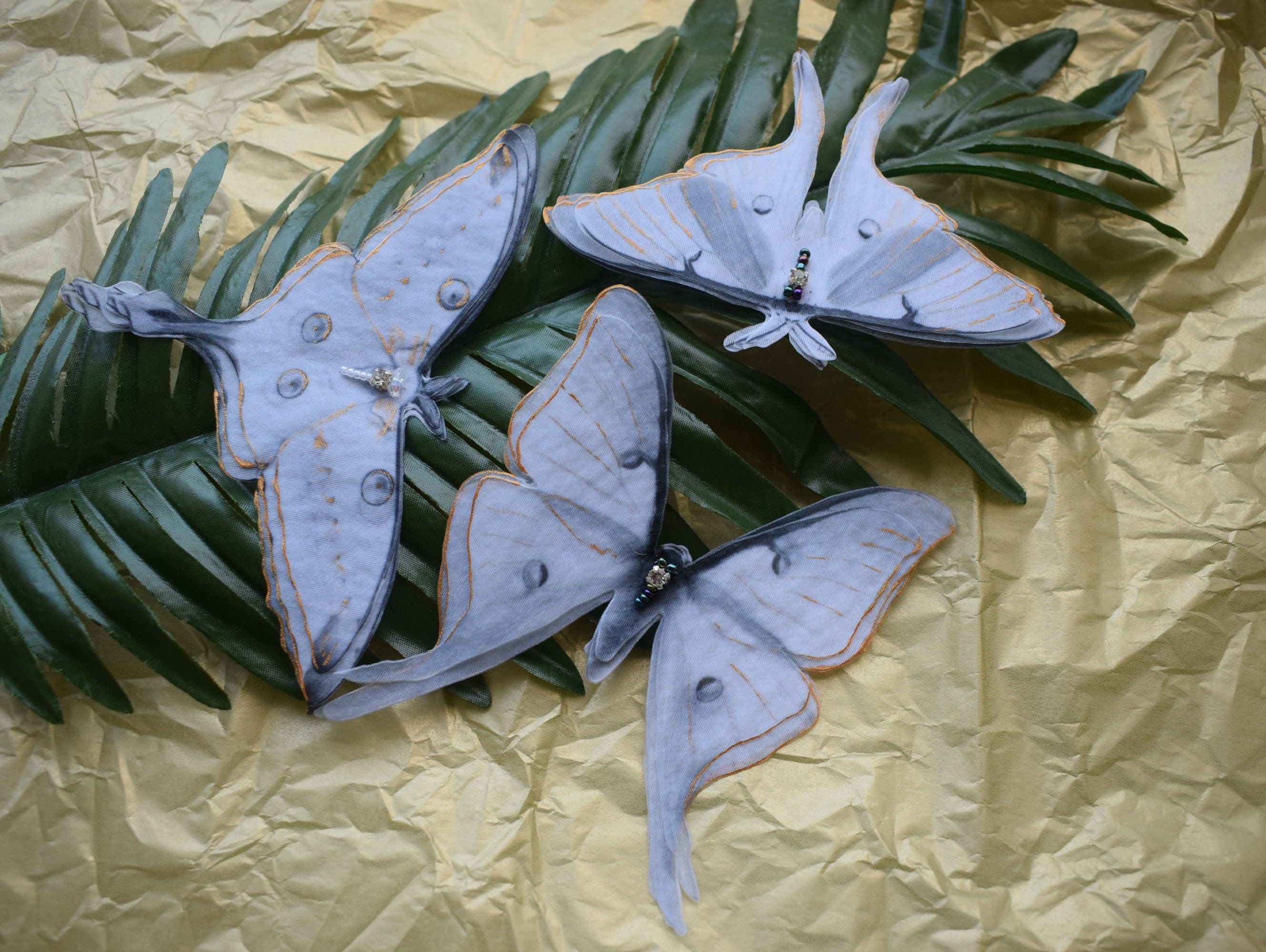 Silver Luna Moth Hair Clips Moving Wings Hair Accessories for - Etsy