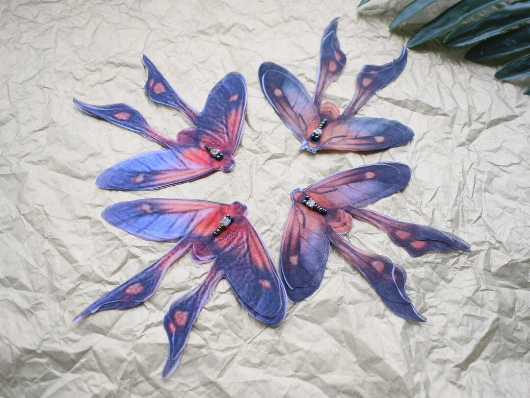 Silk Semioptila Moth Hair Clips With 3d Layeedr Wings - Hair ...