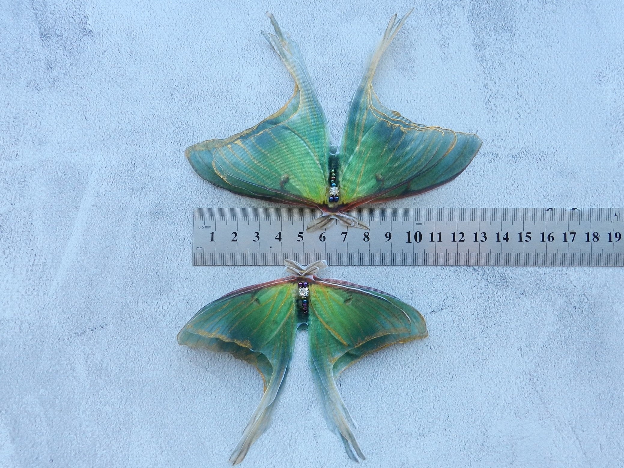 Golden Moon Phase Luna Moth Earrings With Pendant Necklace and Big Luna ...