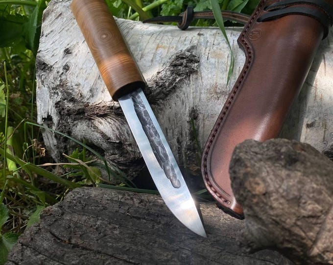 Handmade Massive Leuku Knife. Sami Knife. Nordic Puukko Knife With ...