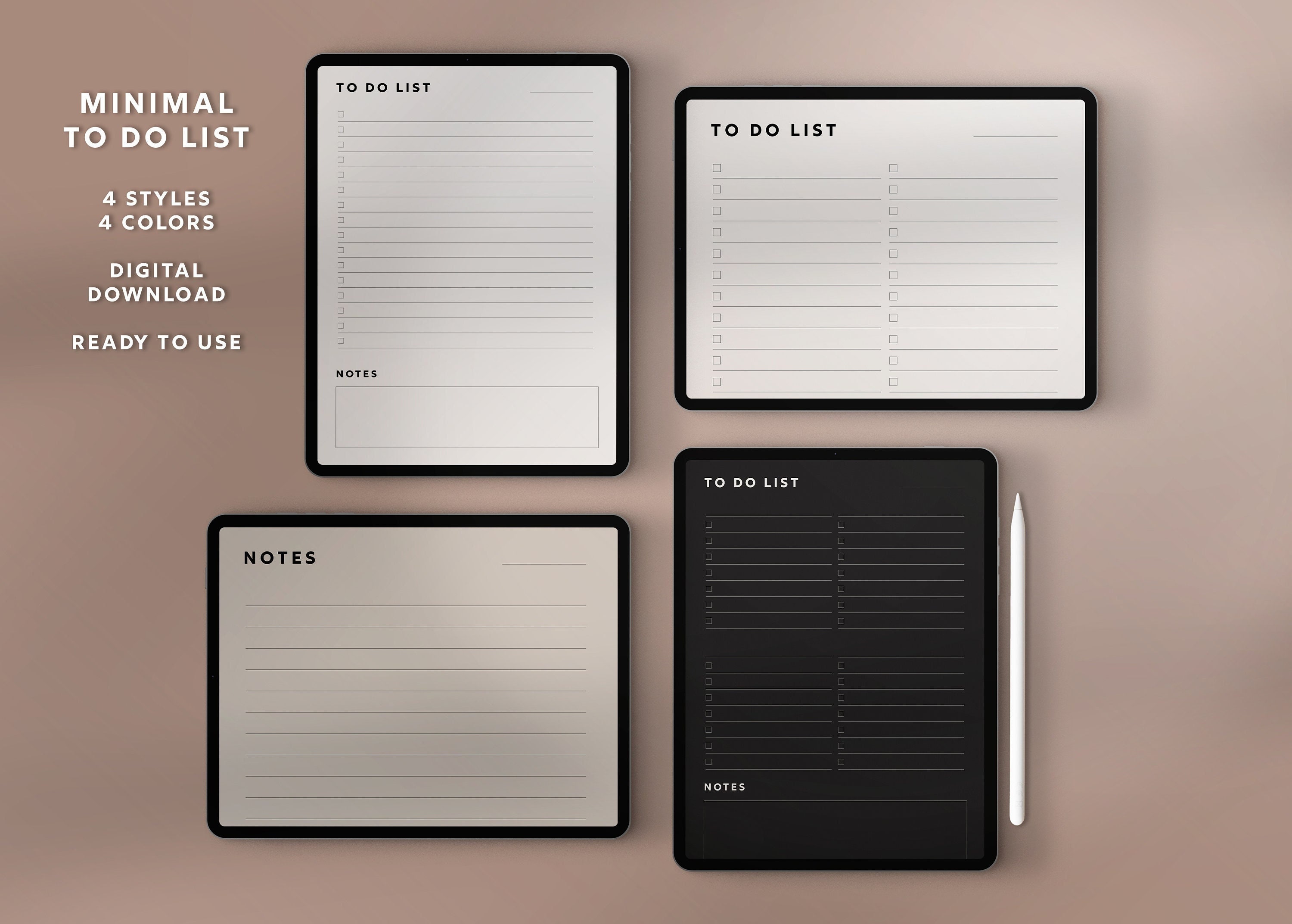 Minimal to Do List, Checklist, Digital Planner, Printable File ...