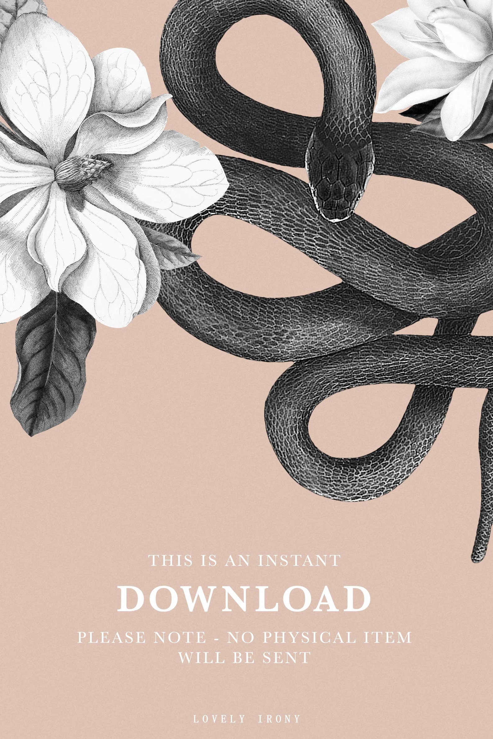 Printable Wall Art Living Room Wall Art Print Snake Art - Etsy