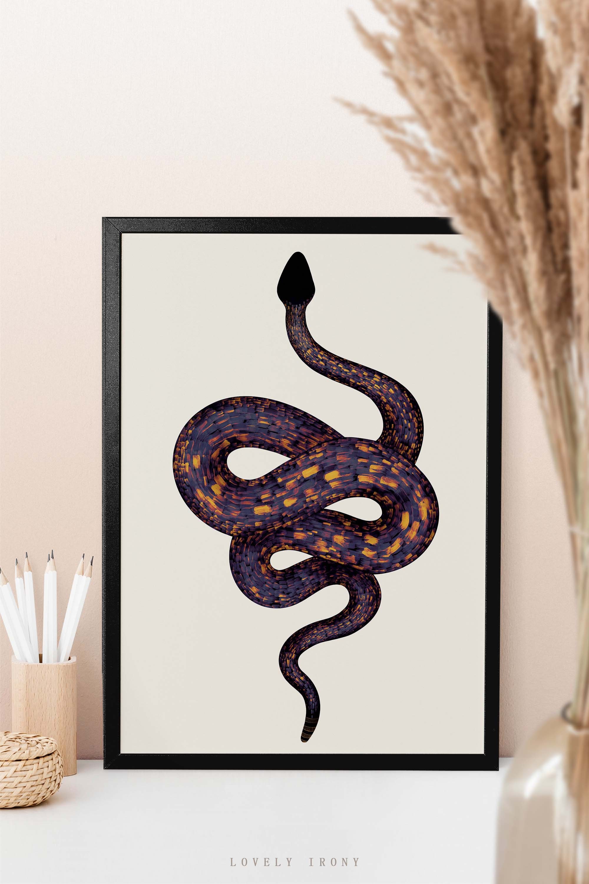 Printable Wall Art Living Room Wall Art Print Snake Art - Etsy