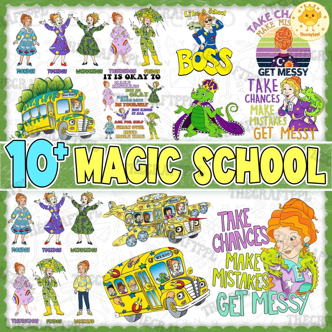 10 Back to School Bundle Png, Teacher Life Png, Magic School Bundle Png ...