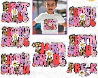 Retro Back to School Bundle, Teacher PNG, Kindergarten, First Day of ...