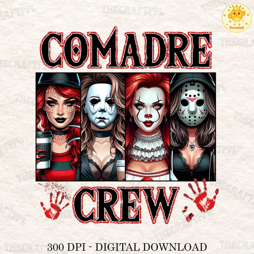 Comadre Crew Horror Movie Png, Girls Movie Killer Png, Halloween Horror ...