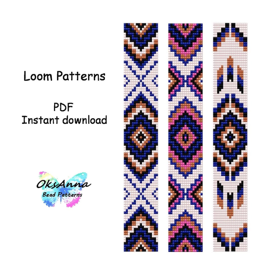 Loom Bracelet Pattern Set Miyuki Patterns Loom Weave Patterns ...