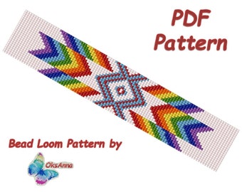 Neon Mood Loom Bead Pattern for Bracelet Modern Geometry - Etsy