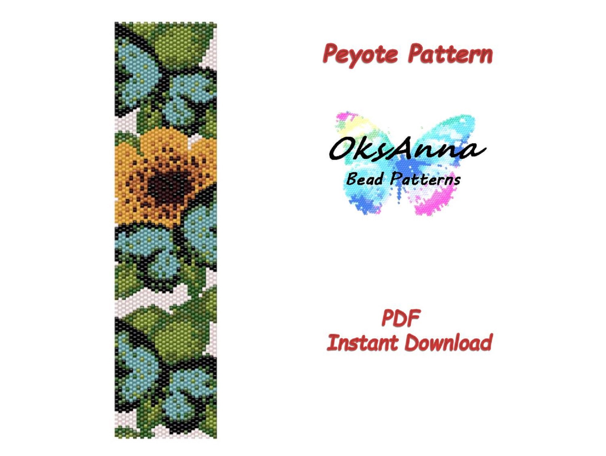 Peyote Bracelet Pattern Peyote Stitch Bracelet Beadweaving - Etsy