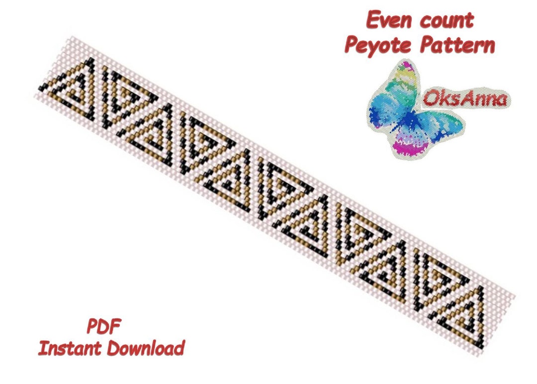 Beaded Bracelet Pattern Even Count Peyote Pattern Beaded - Etsy
