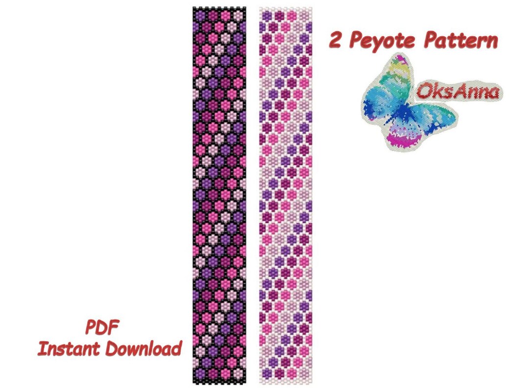 Seed Bead Bracelet Pattern Peyote PDF Pattern Geometric Peyote Pattern ...