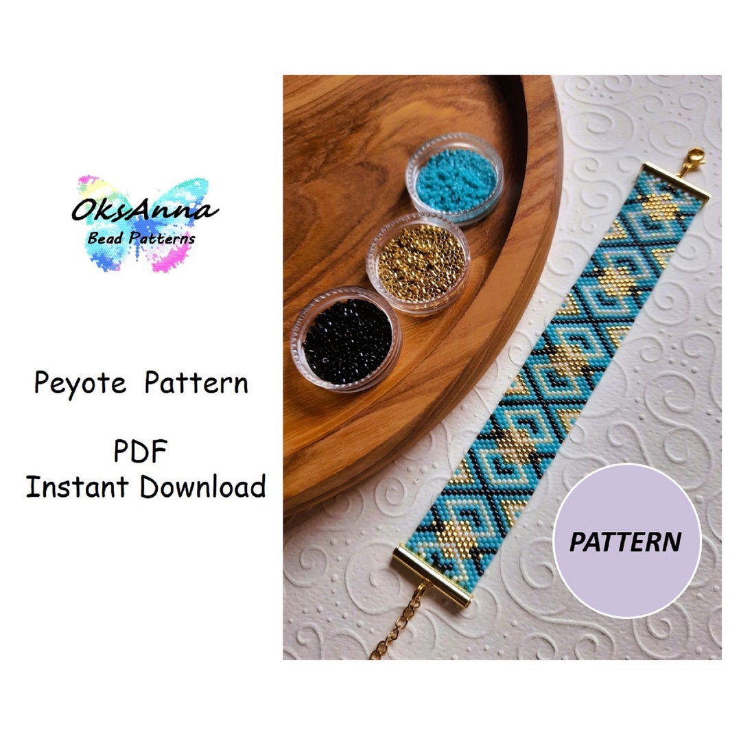 Peyote Bracelet Pattern Peyote Pattern Peyote Stitch Bracelet ...