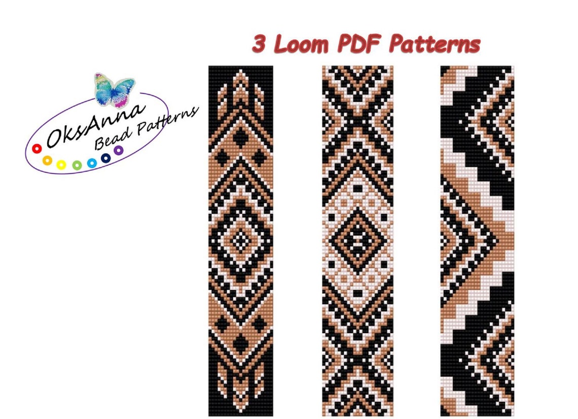 Loom Bracelet Pattern Miyuki Pattern Loom Pattern Beading - Etsy