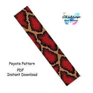 Snake Bracelet Pattern Peyote Pattern Beading Snake Tutorial Even Count ...