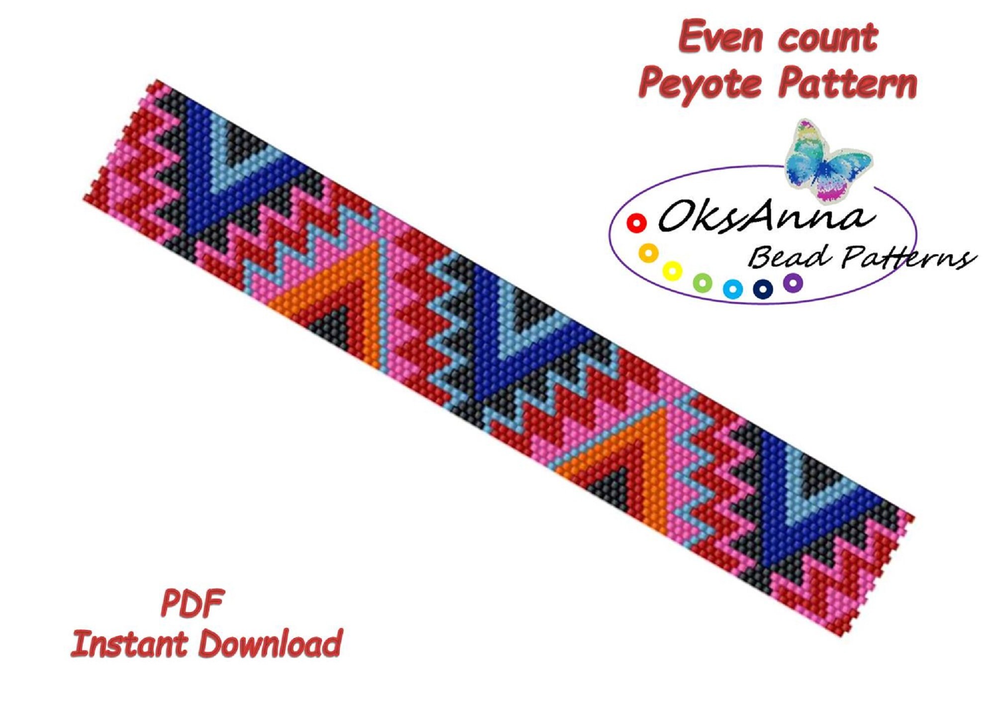 Peyote Bracelet Pattern Peyote Pattern Peyote PDF Design - Etsy